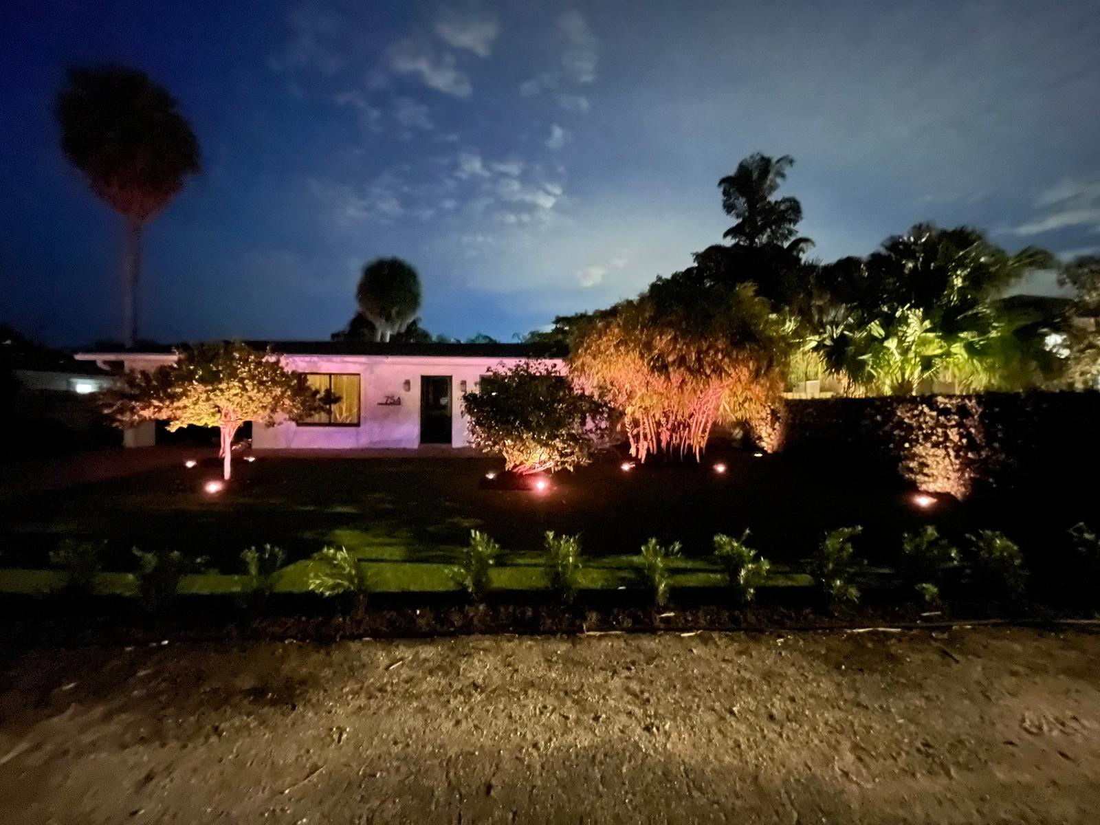 Add color to your Landscaping Lights - Evergreen Tech Landscaping Boca ...