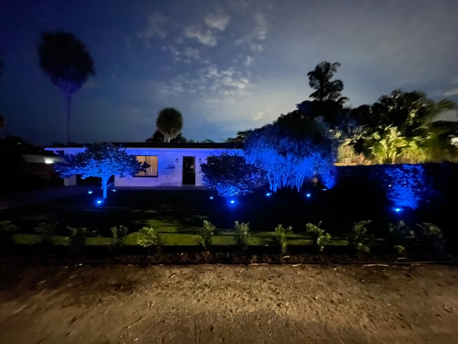 Add color to your Landscaping Lights - Evergreen Tech Landscaping Boca ...